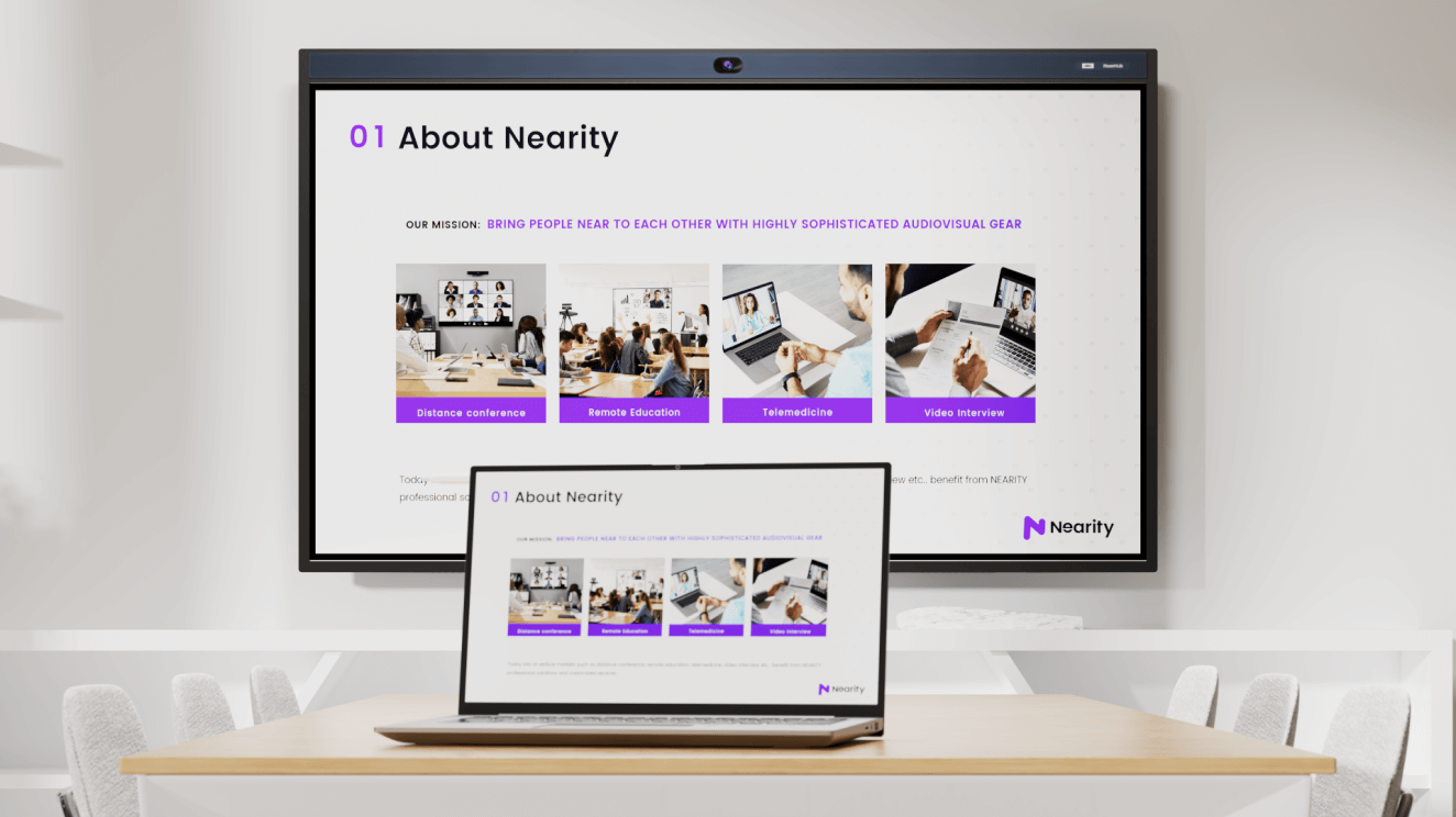 Nearity Zoom rooms system for collaboration work