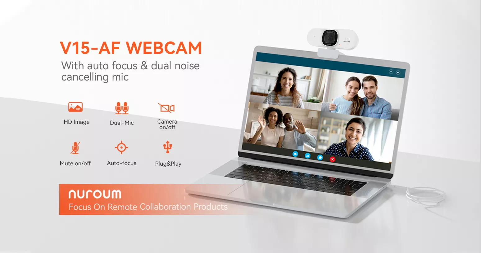 NUROUM | V15-AF - 2K Webcam with noise suppression