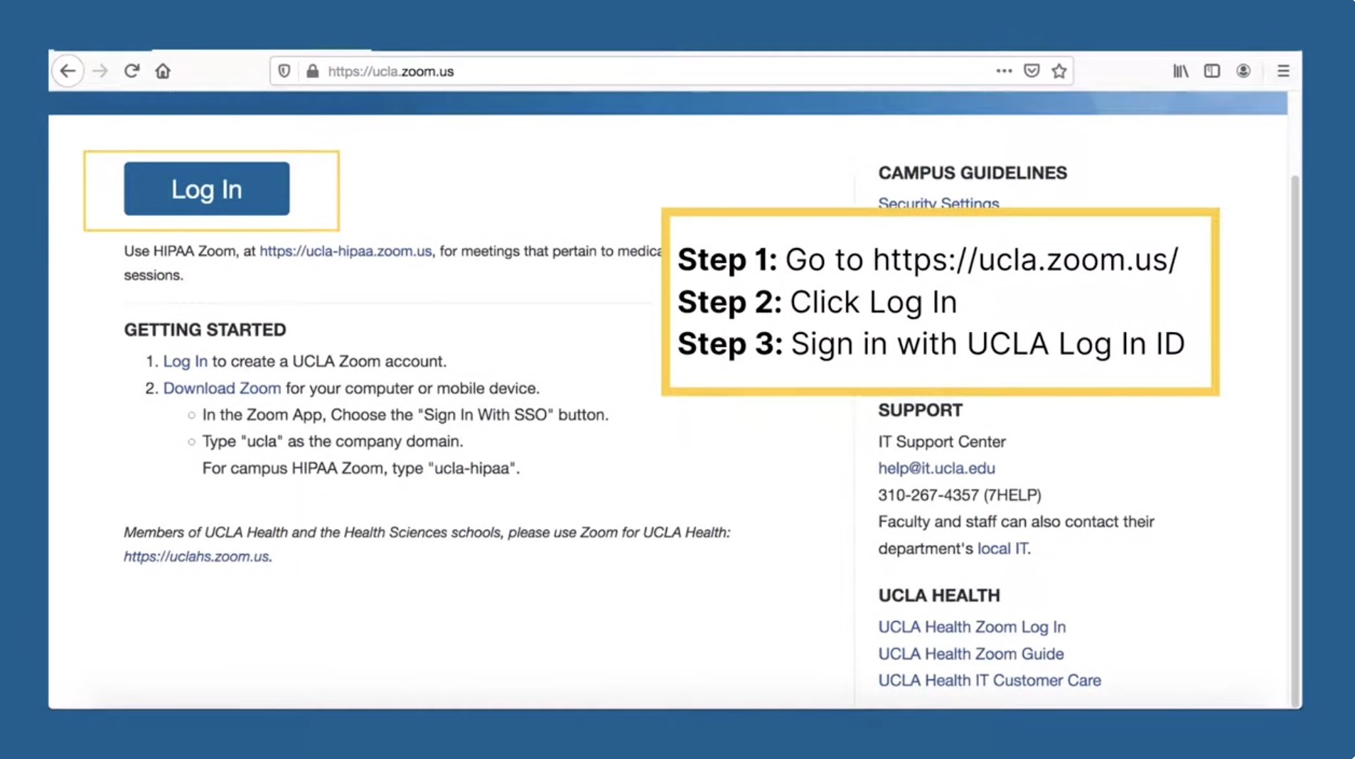 How to Use UCLA Zoom